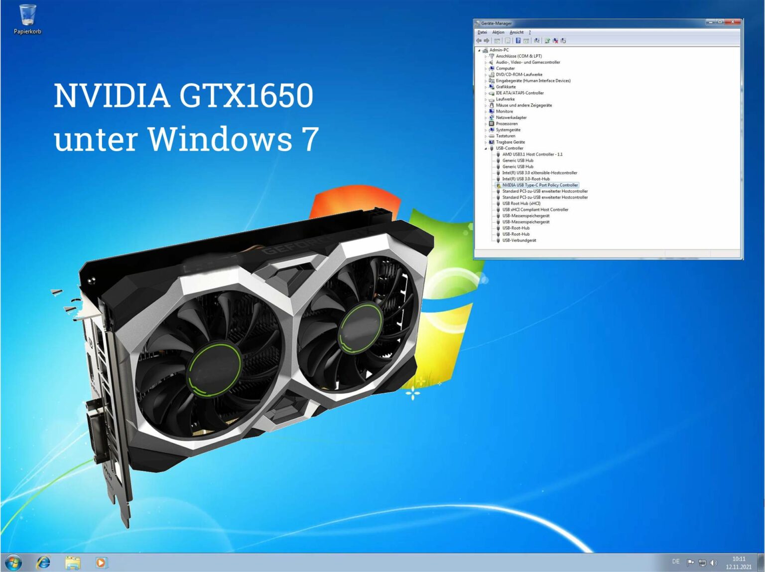 Einsatz der NVIDIA GTX1650 Grafikkarte unter Windows 7 | PC-Wölfl ...